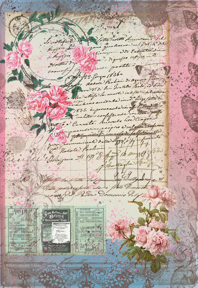 Digital Download Vintage Junk Journal Papers Printable - Etsy