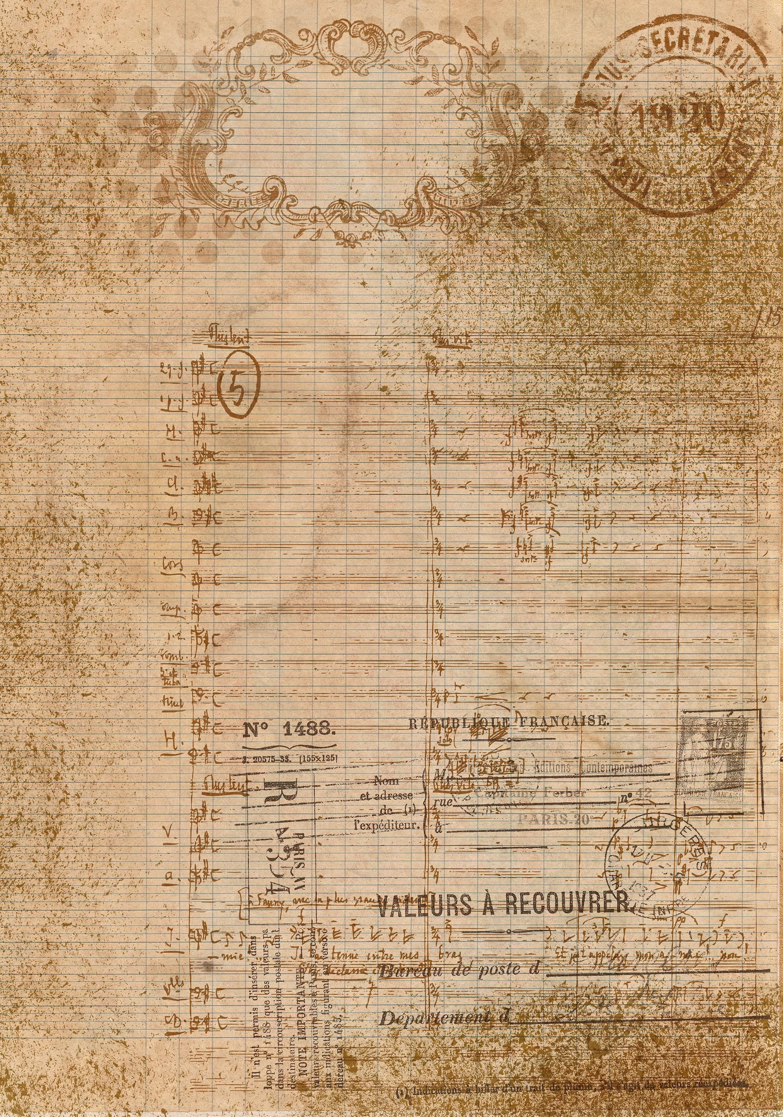 Vintage Junk Journal Papers, Digital Download, Printable Grunge Papers ...