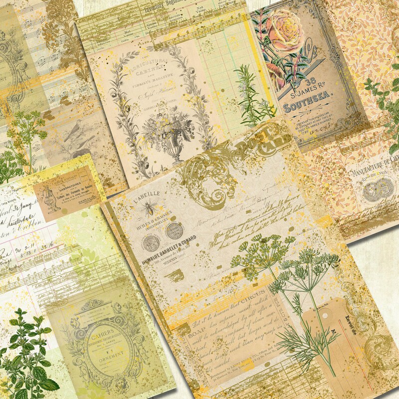 Summer Yellow Collage Kit - Etsy