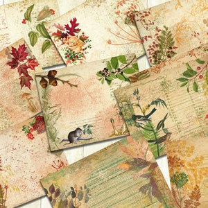 Autumn Forest Printable Papers, Autumn Journal Papers, Digital Download ...