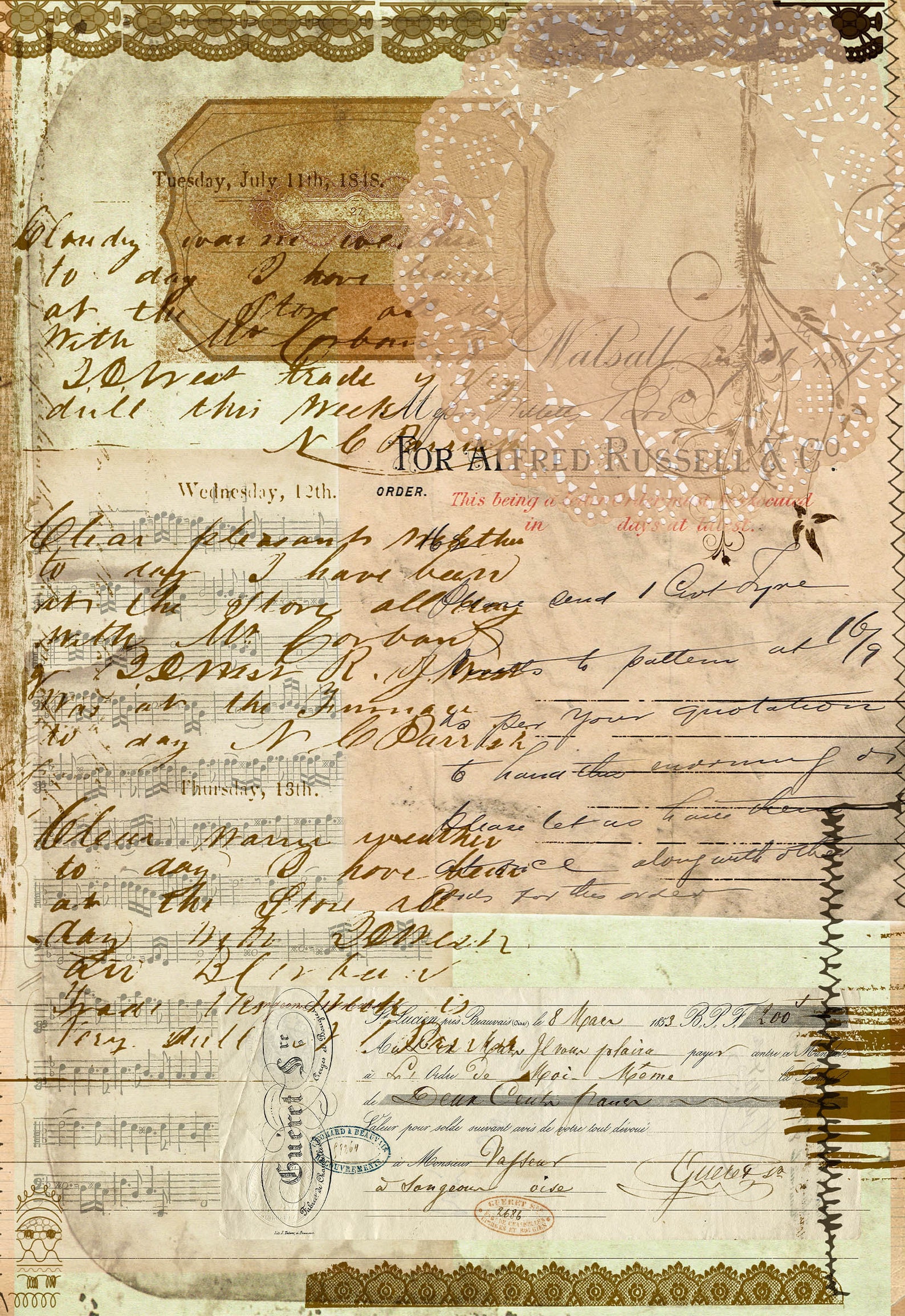 Digital Collage Papers, Grunge Printable Journal Papers, Printables ...