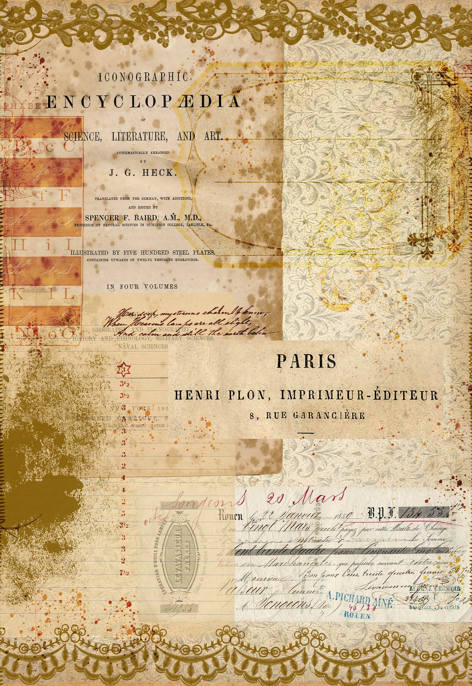Grunge Printable Collage Papers, Vintage Ephemera (digital Download) - Etsy