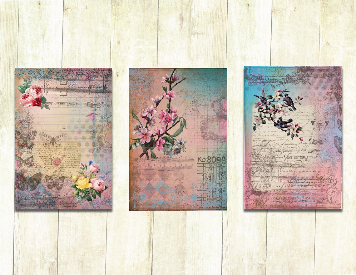 Digital Download Vintage Junk Journal Papers Printable - Etsy