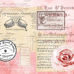 Pink Roses Junk Journal Kit, Digital Download, Summer Song Journal ...