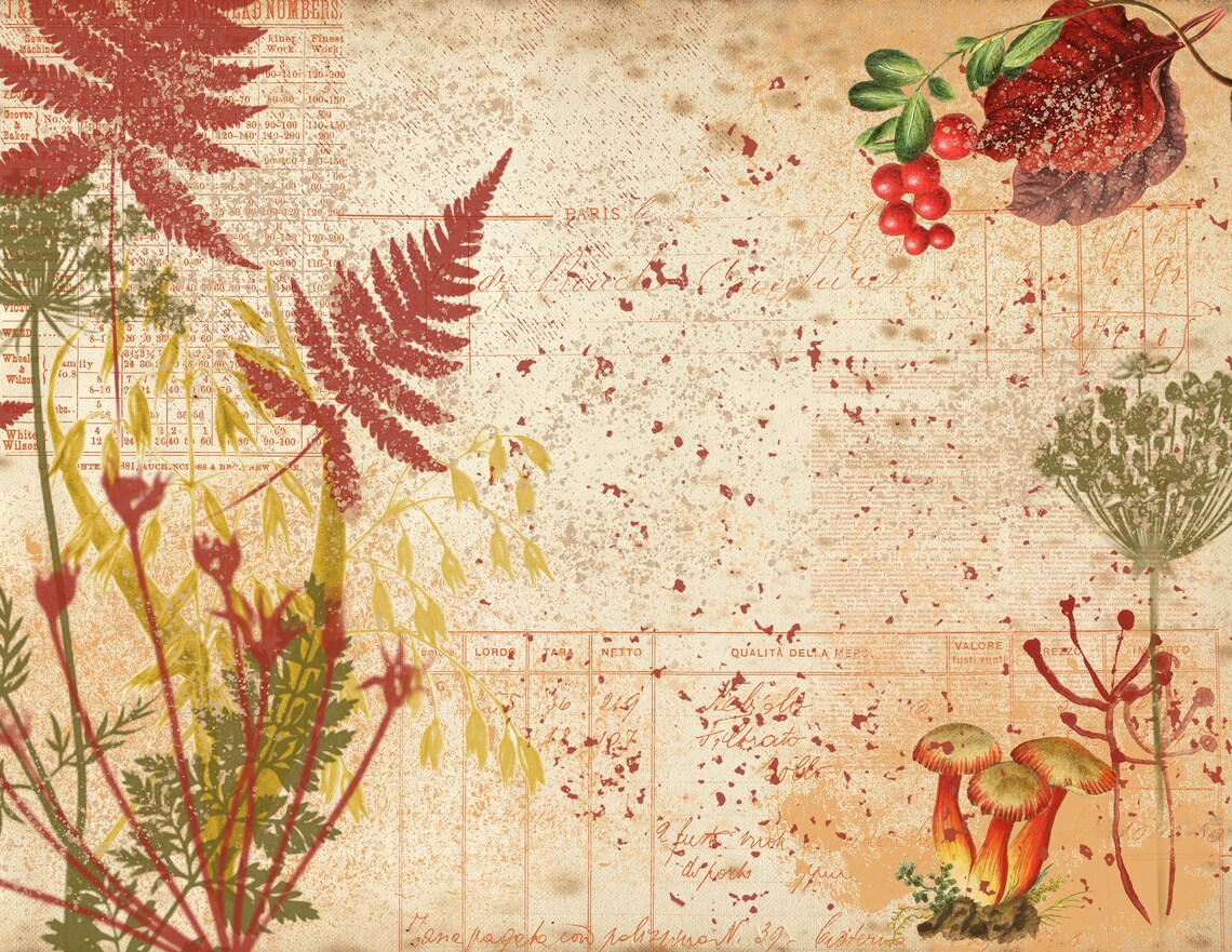 Autumn Forest Printable Papers, Autumn Journal Papers, Digital Download ...