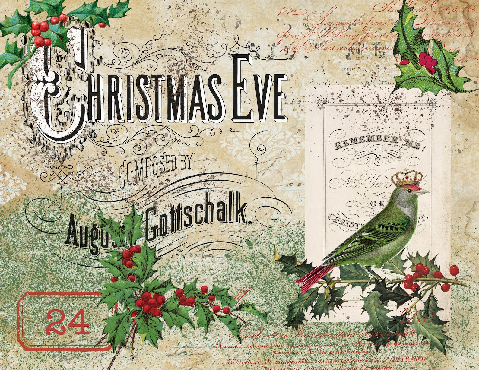 Vintage Christmas Birds Junk Journal Papers, Digital Printable, Birds ...