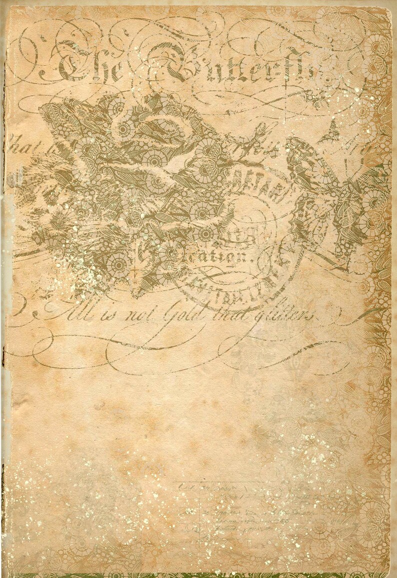 Old Book Pages, Vintage Book Papers, Printable Book Papers, End Papers ...