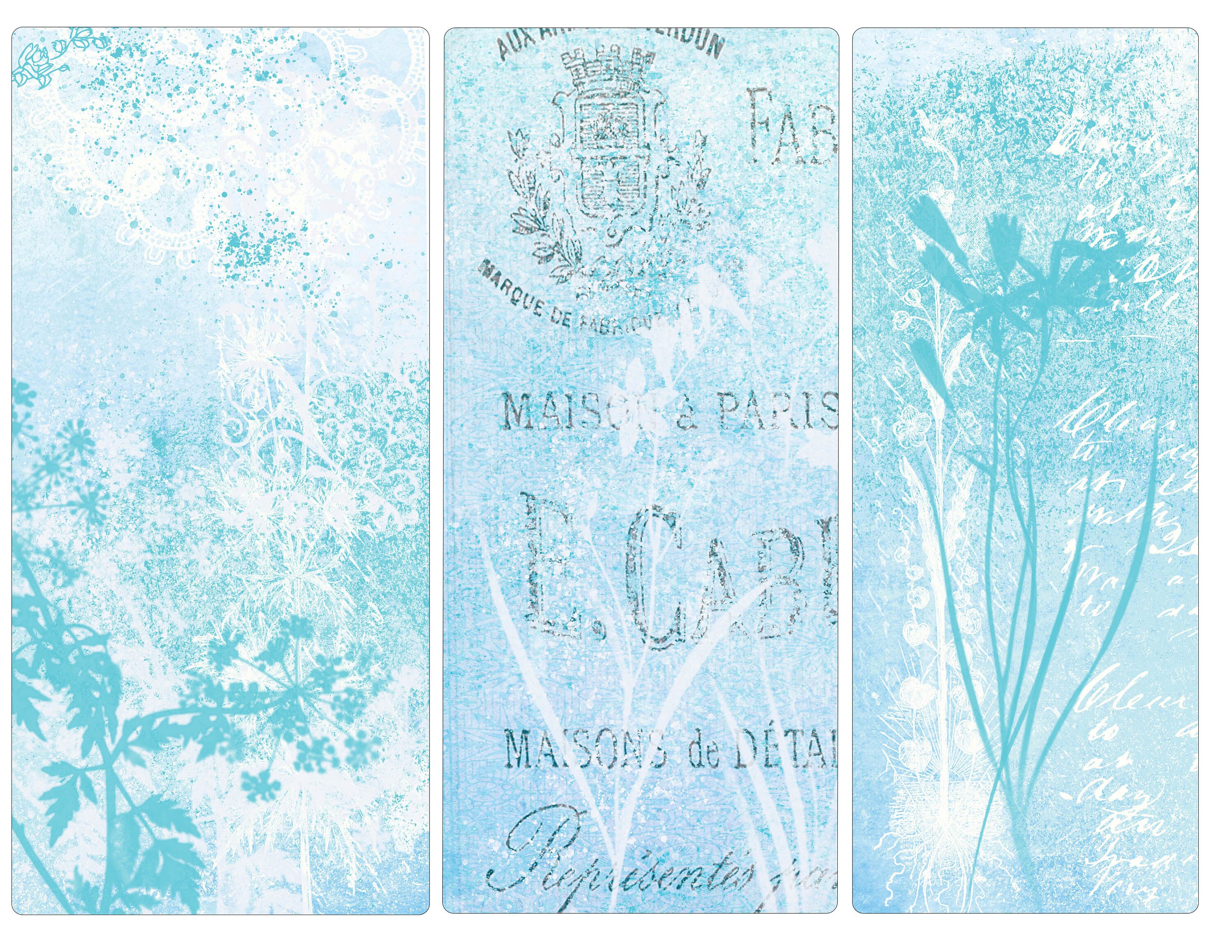 Blue Journaling Cards Digital Download Vintage Shabby Blue - Etsy