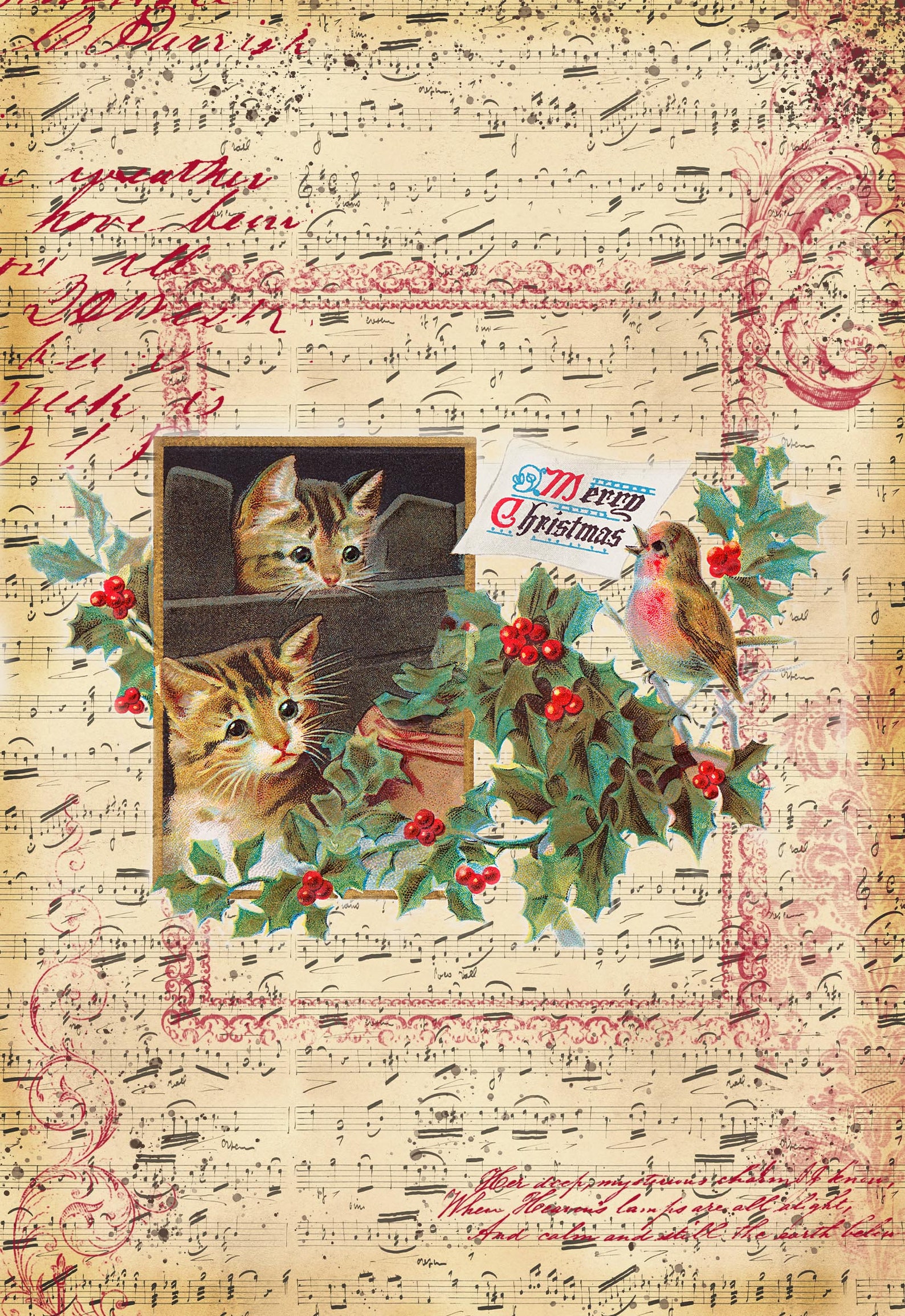 Vintage Christmas Digital Download, Vintage Christmas Printable Junk ...