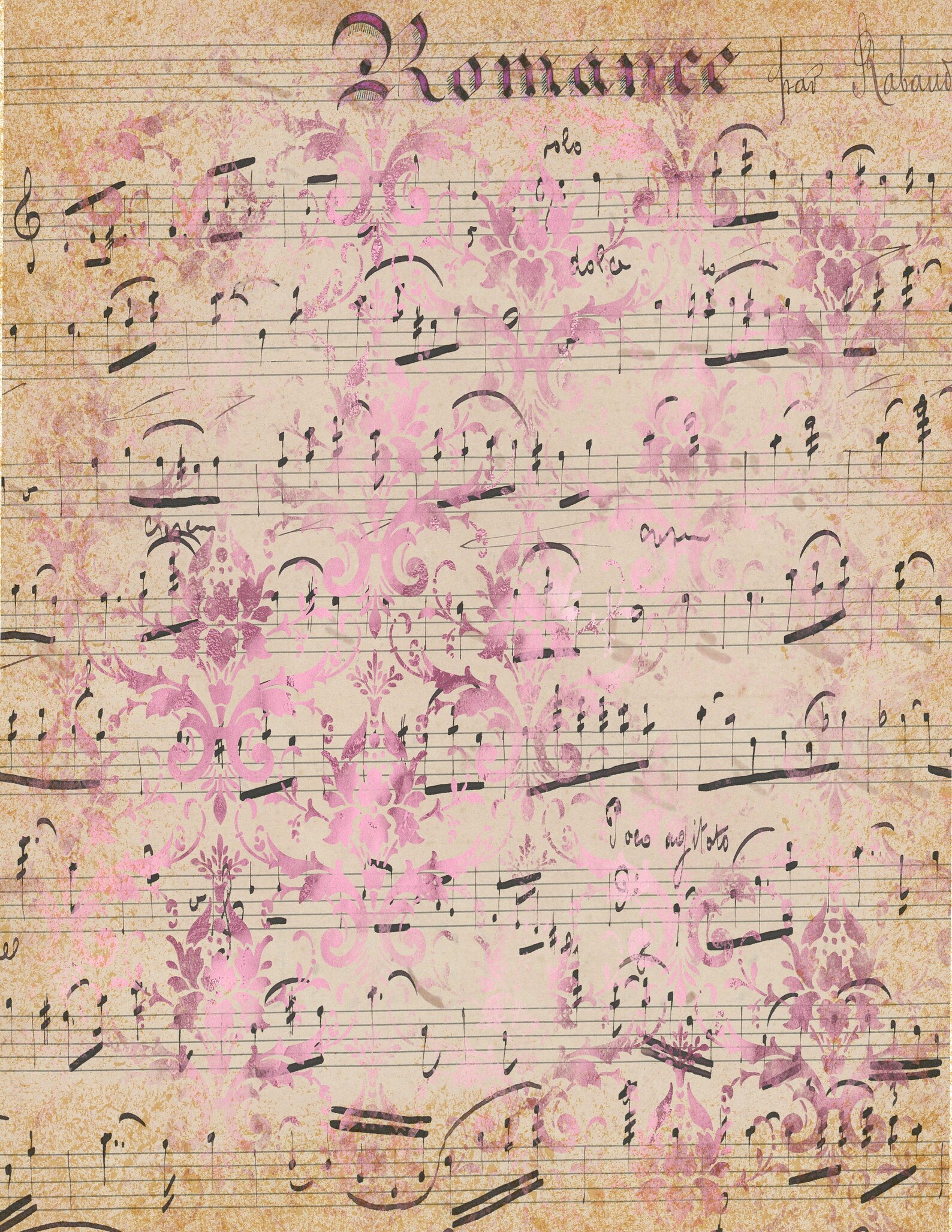Digital Shabby Pink Papers, Vintage Shabby Download, Printable Pink ...