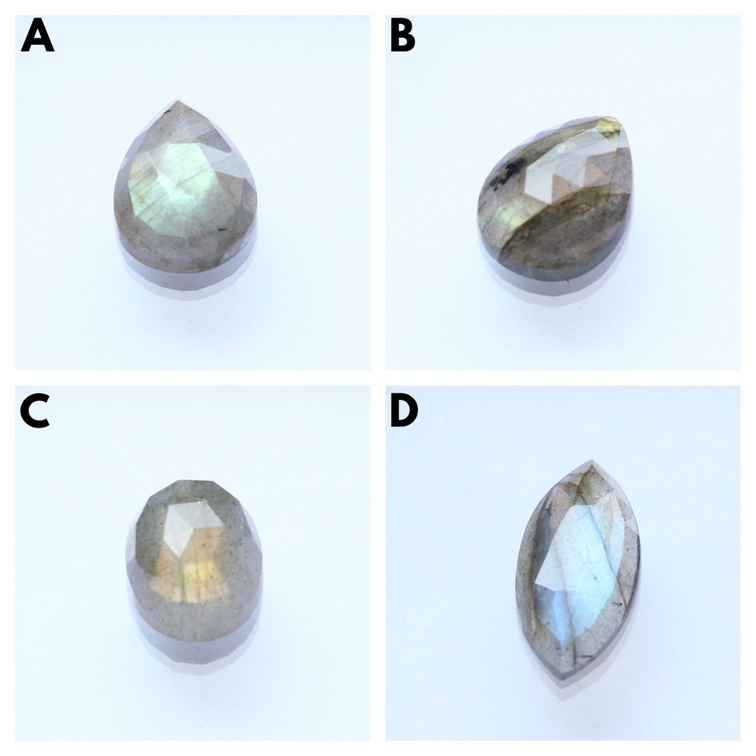 Labradorite Gemstone Natural Blue Flashy Fire Labradorite Rose Cut Mix ...