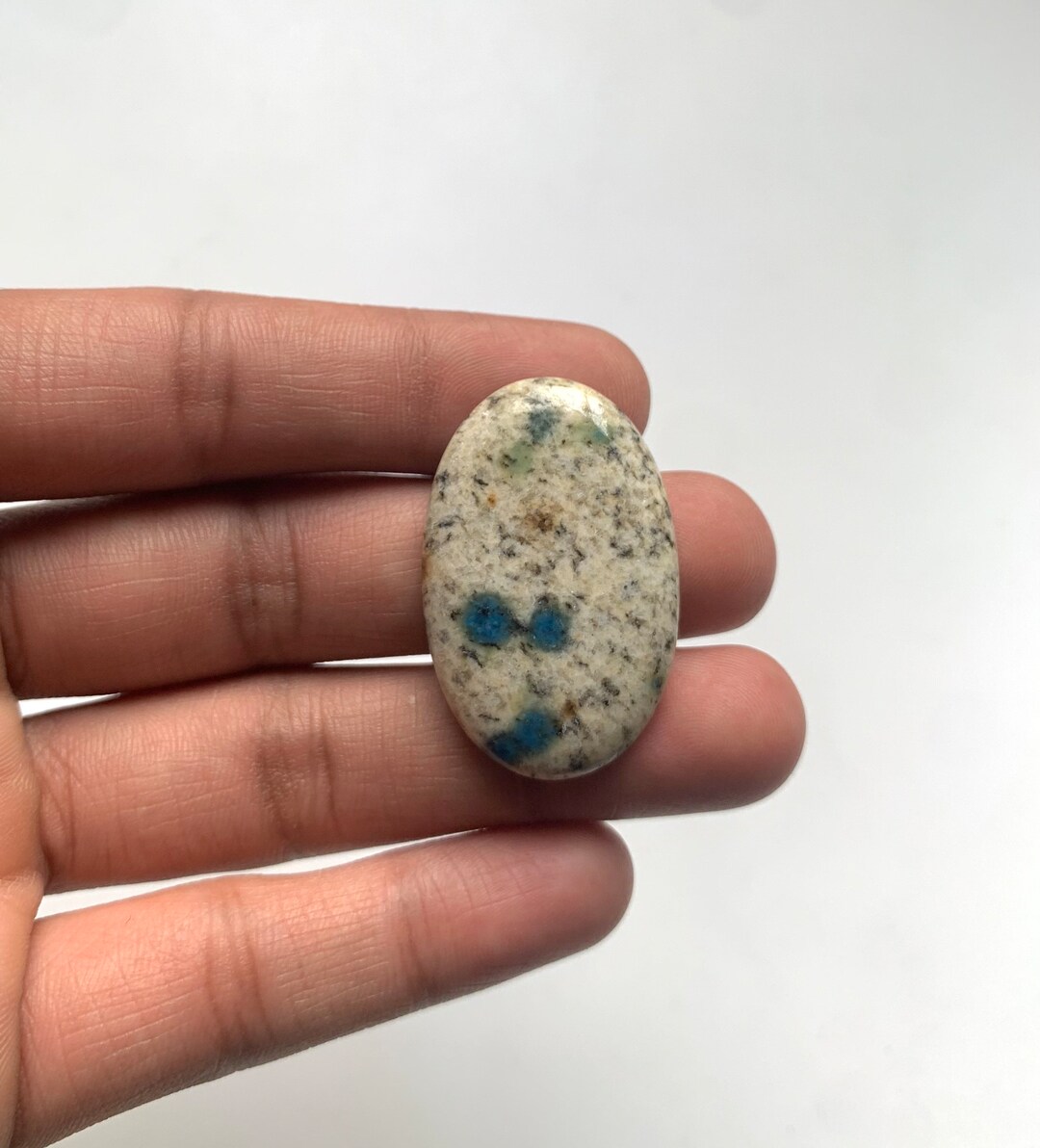 Jasper Gemstone Natural Raindrop Azurite Jasper Smooth Polished Oval ...