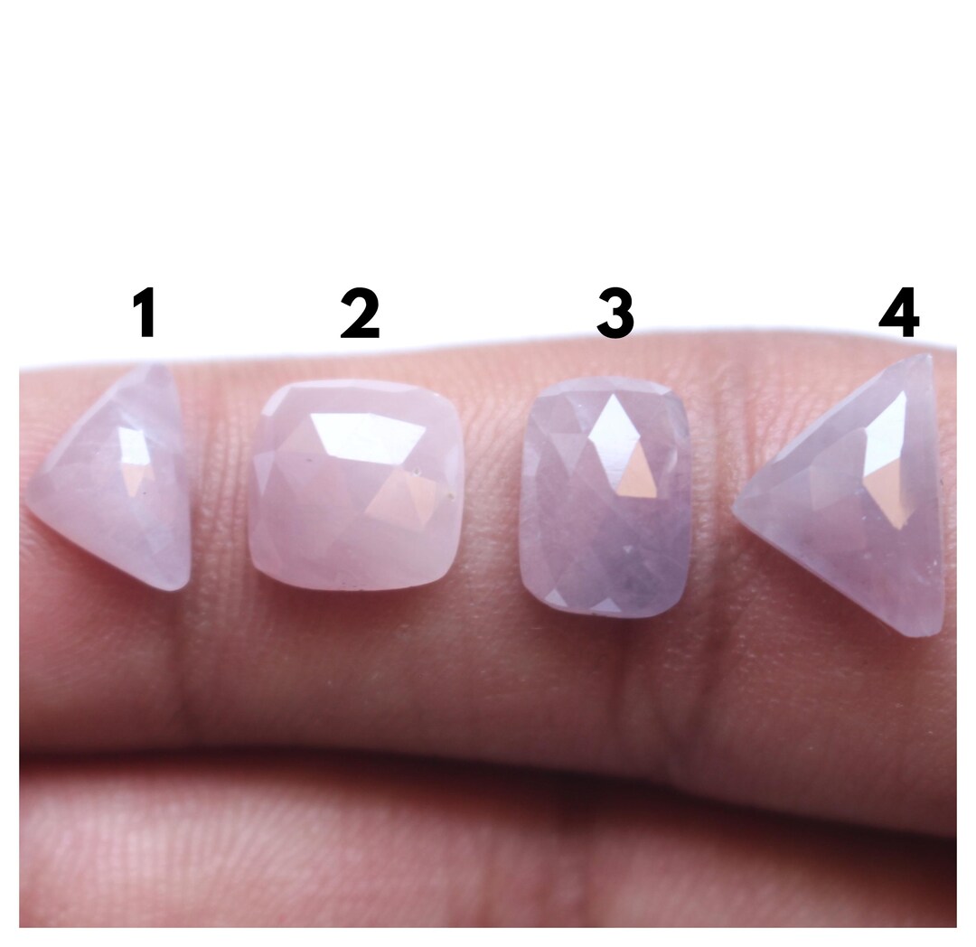 Rose Cut Gemstone, Natural Pink Sapphire Rose Cut Cabochon Lot, Cushion ...