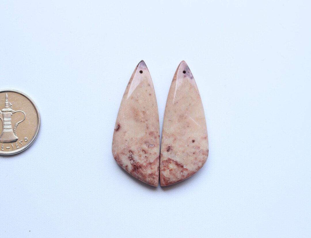 Pairs Gemstone Natural Rosetta Jasper Smooth Polished Fancy Cabochon ...
