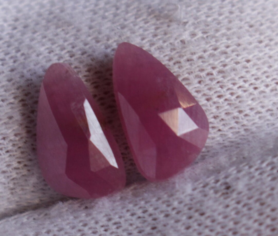 NATURAL RED Ruby Rose Cut One Side Faceted Cut, Rose Cut Fancy Shape ...