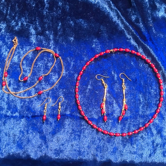 Ensemble de bijoux en perles de riz 4 pièces faits à la main - Etsy France