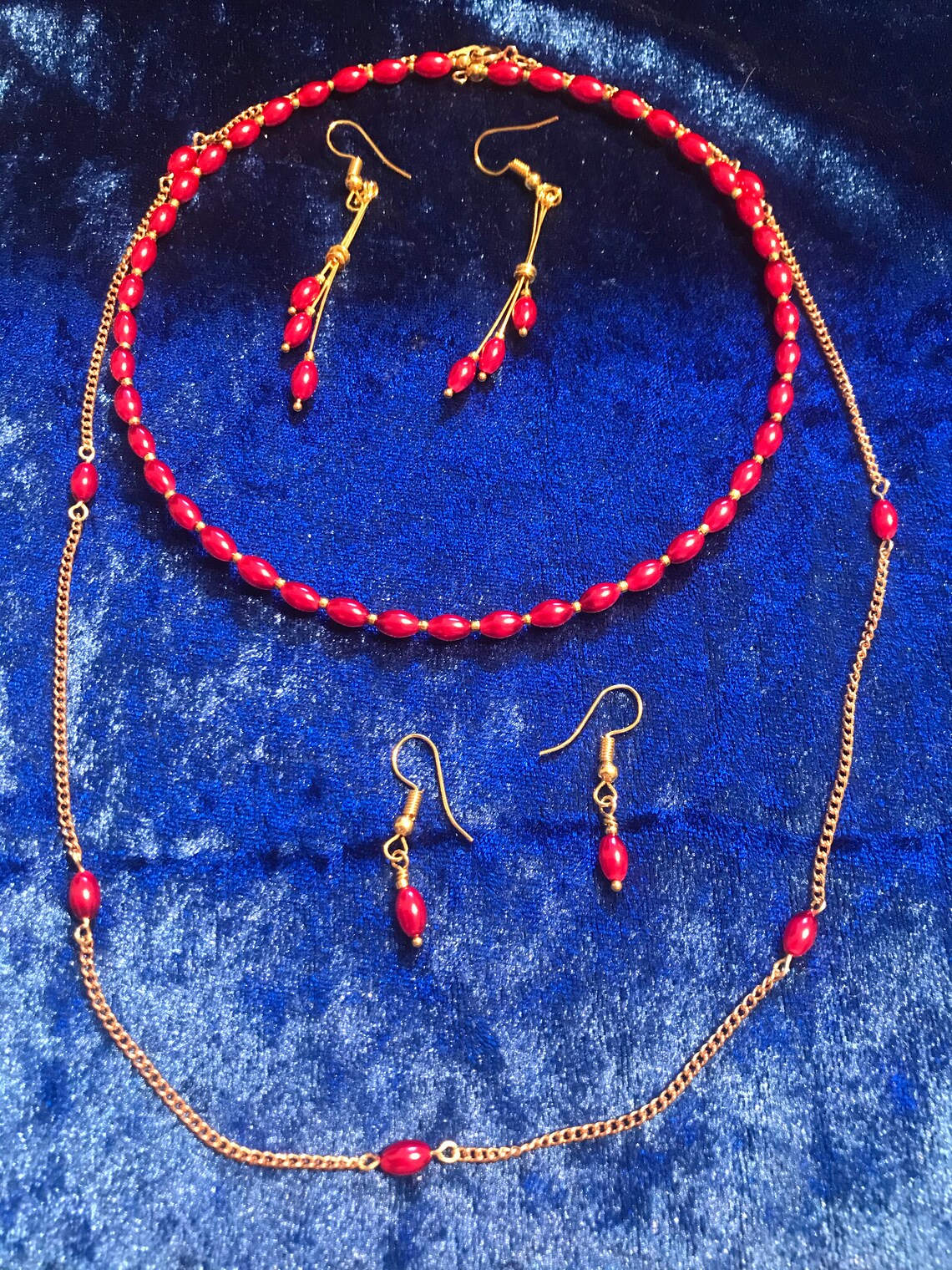 Ensemble de bijoux en perles de riz 4 pièces faits à la main - Etsy France