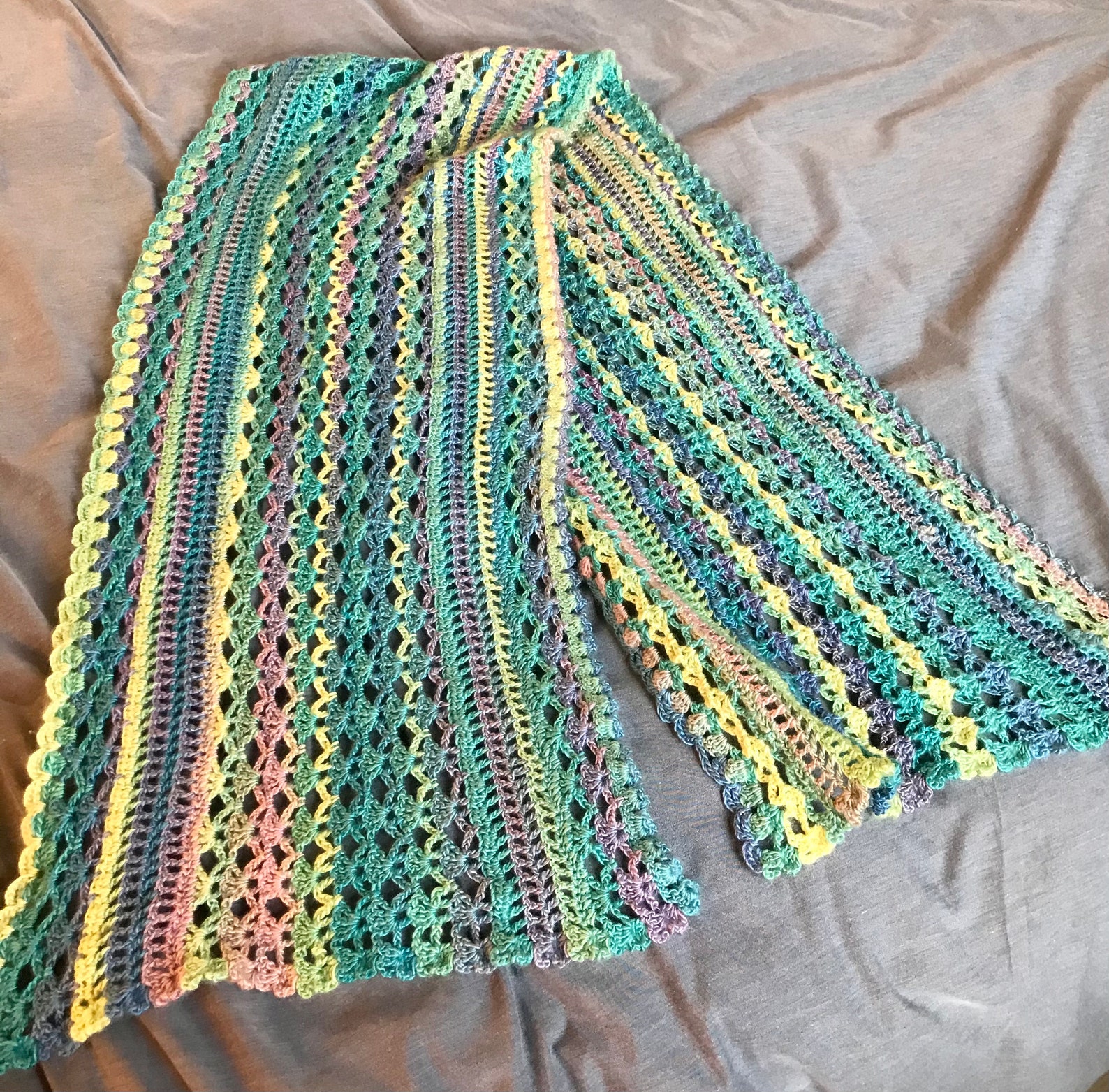 Handmade Delicate Shell Crocheted Shawl - Etsy UK