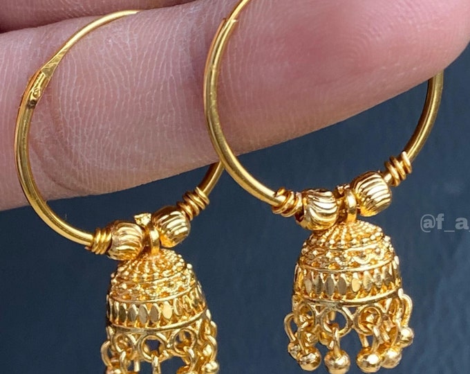 Small Lightweight Polki Jhumka, Gold Plated Jhumka Earrings, Best Gift ...