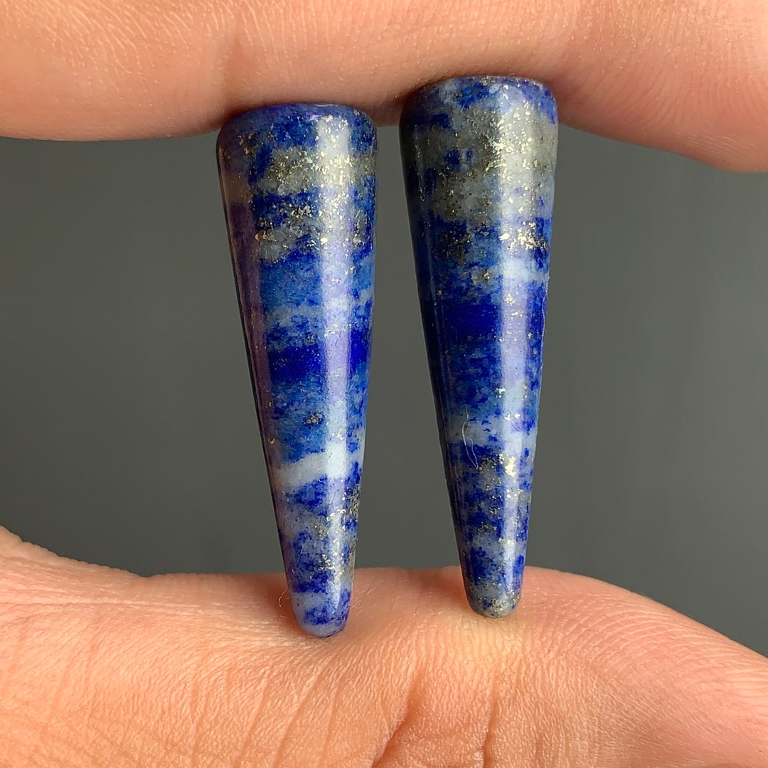 Natural Lapis Lazuli Long Teardrop Pair lapis Lazuli - Etsy