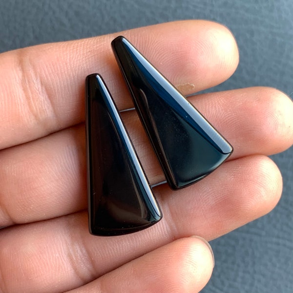 Triangle Onyx Earrings - Etsy