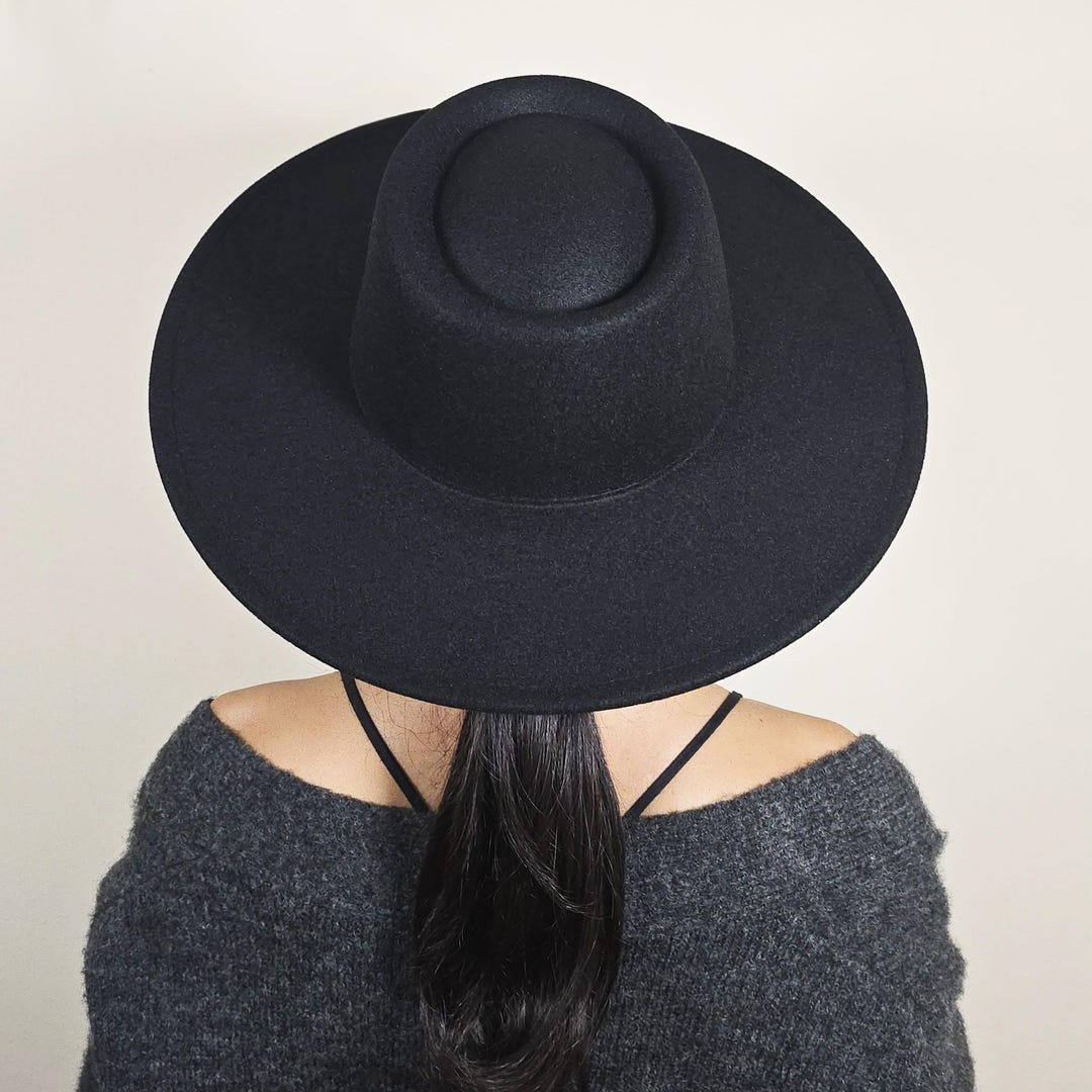 Wide-brim Vegan Felt Gambler Hat – Classic Rancher Style Fedora for ...