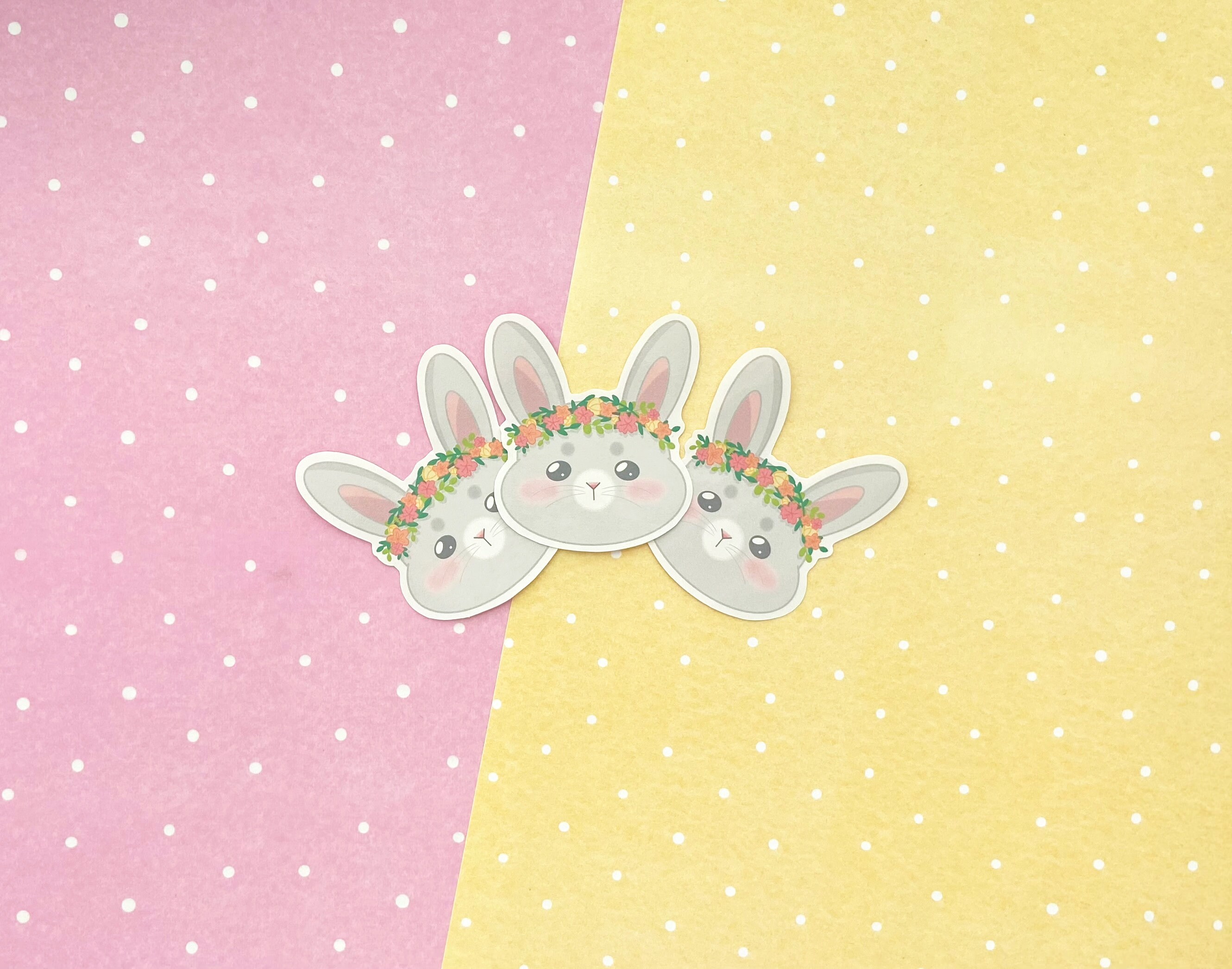 Bunny Sticker Pack Set of 3 Bunny Sticker Bunny Stationery | Etsy