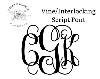 Interlocking Font | Etsy