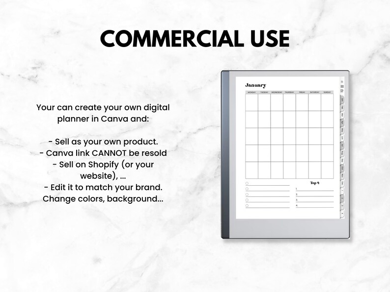 Remarkable 2 Digital Planner Template, Remarkable Canva Template ...