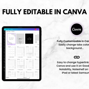 Remarkable 2 Digital Planner Template, Remarkable Canva Template ...