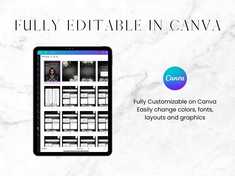 PLR Bible Study Guide Canva Journal Template For Women PLR Etsy