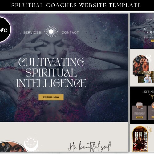 Spiritual Website Template Canva Mystical Website Magic - Etsy