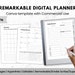 Remarkable 2 Digital Planner Template, Remarkable Canva Template ...