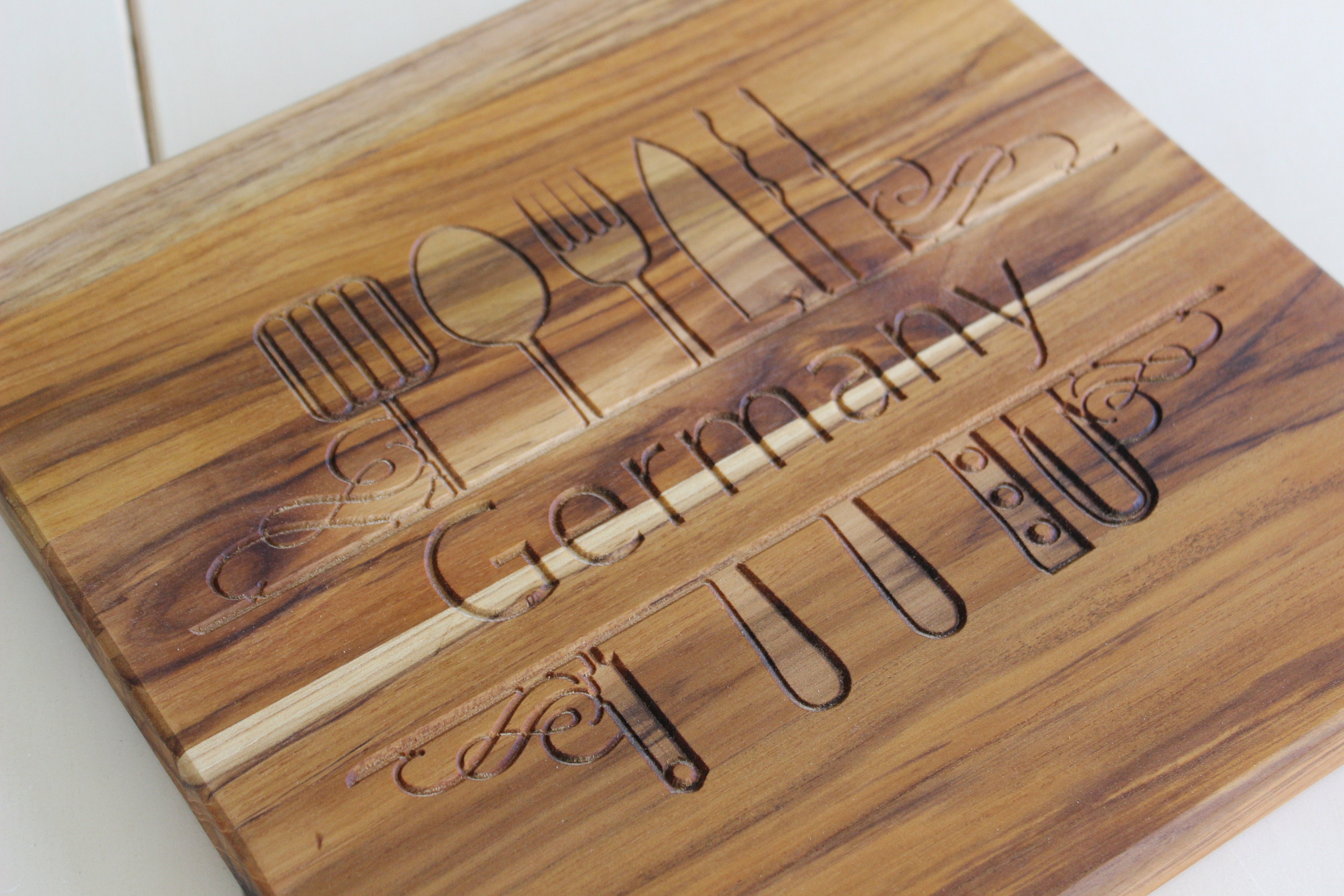 Custom Teak Butcher Block Cutting Board | Etsy