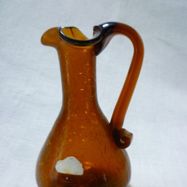 Pilgrim Crackle Glass Pitcher - Etsy