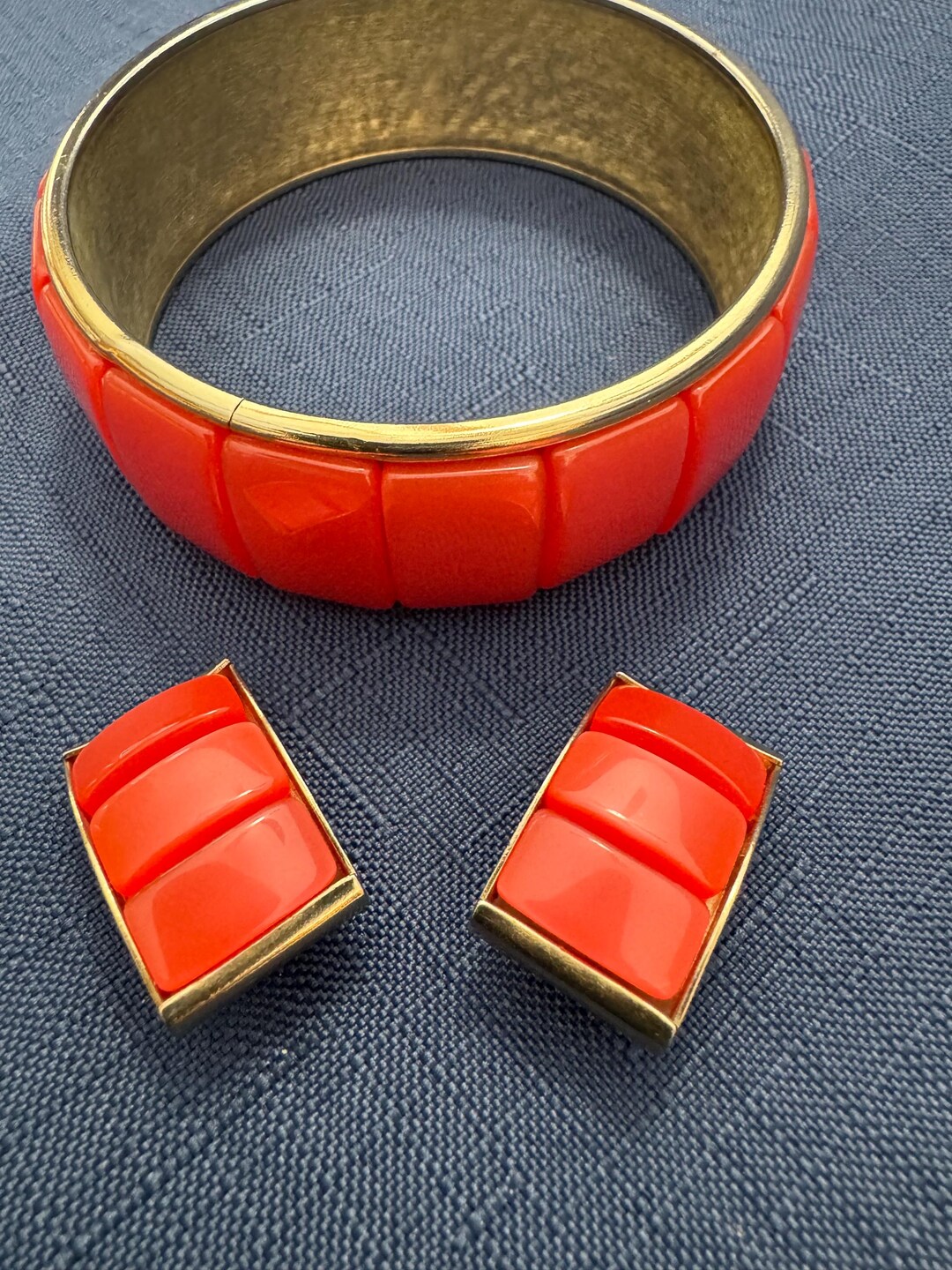 Beautiful Bangle Bravelet With Matching Earrings - Etsy