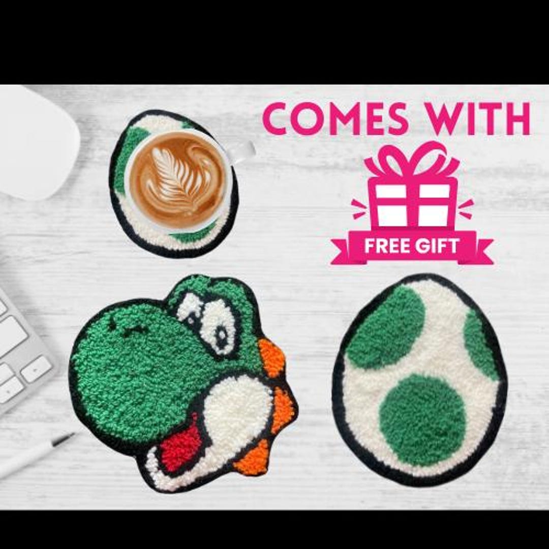 Yoshi Mug Rug Set - Etsy