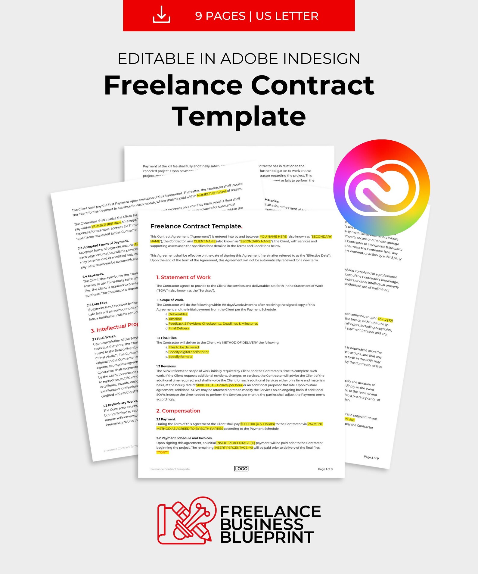 Freelance Contract Template, Graphic Designer Contract Template ...
