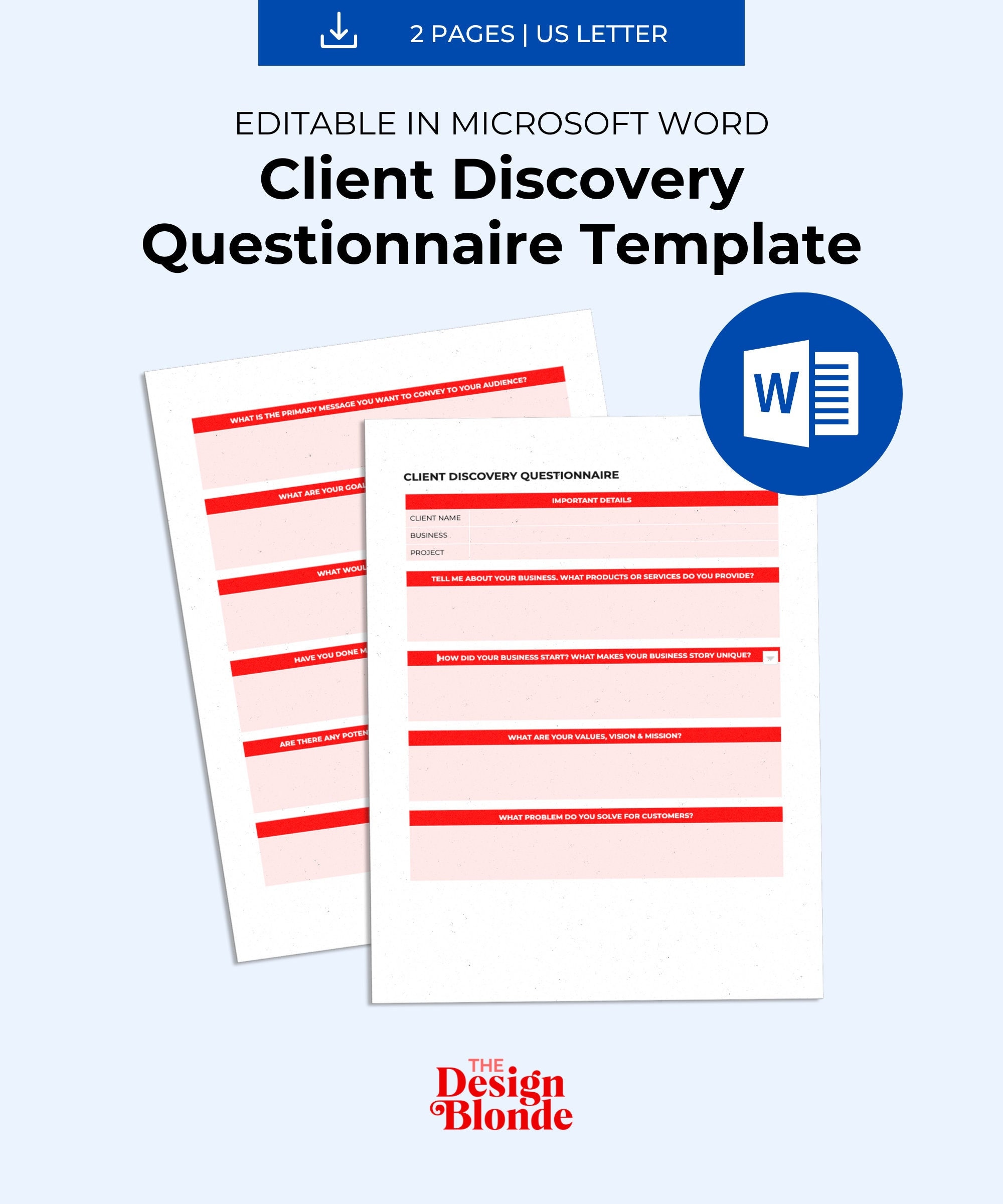 Questionnaire Template Microsoft Word