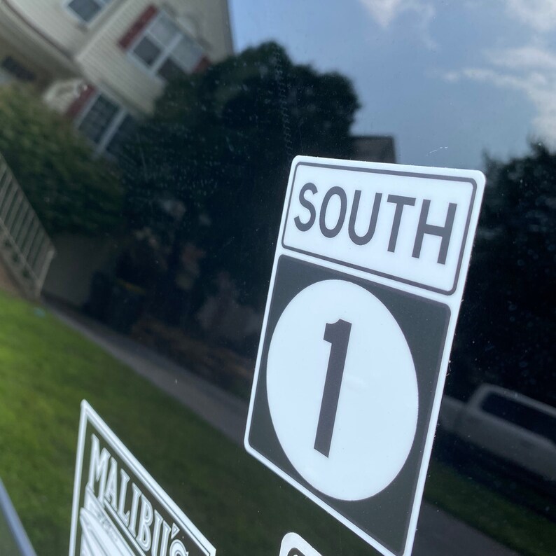 Delaware Route One South Vinyl Sticker — Outdoor Waterproof Sussex ...