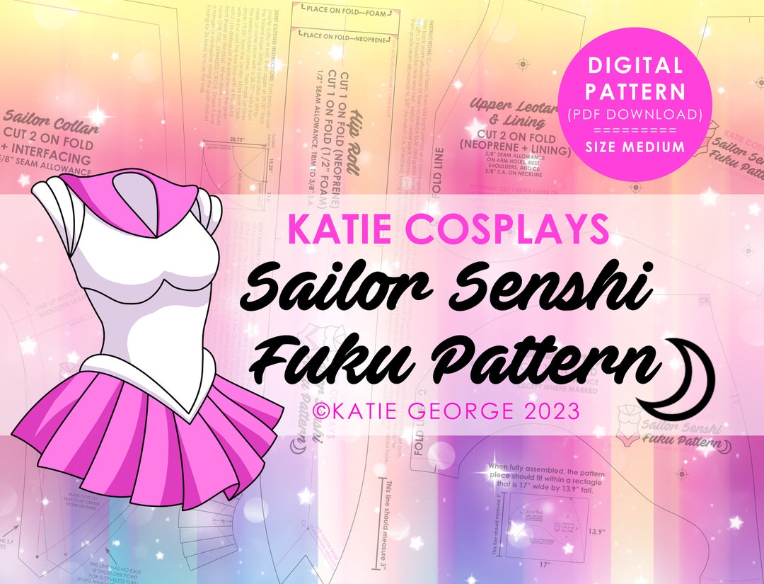 Sailor Senshi Fuku Costume Pattern for Cosplay SIZE MEDIUM ONLY ...
