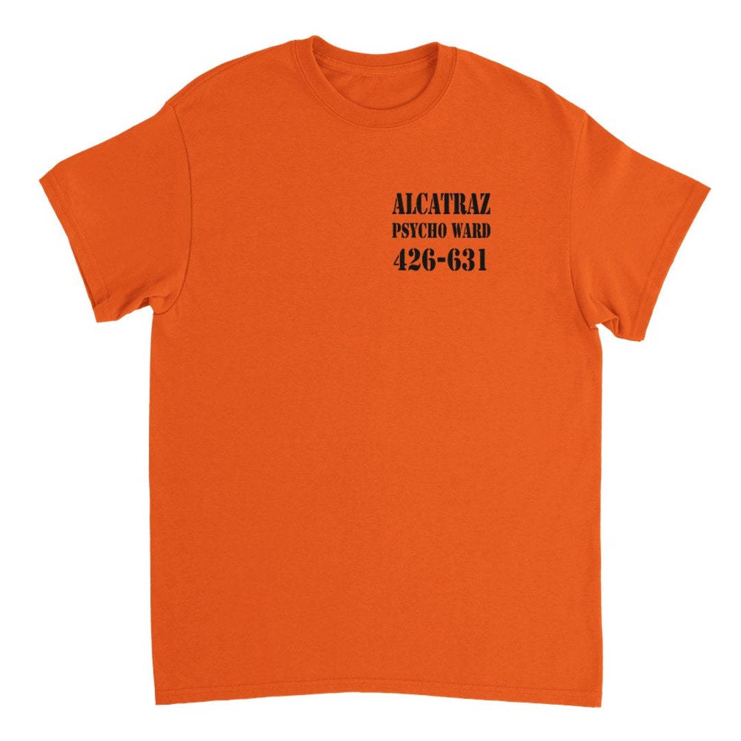 Alcatraz Psycho Ward Mental Prison Inmate Novelty Funny Orange ...