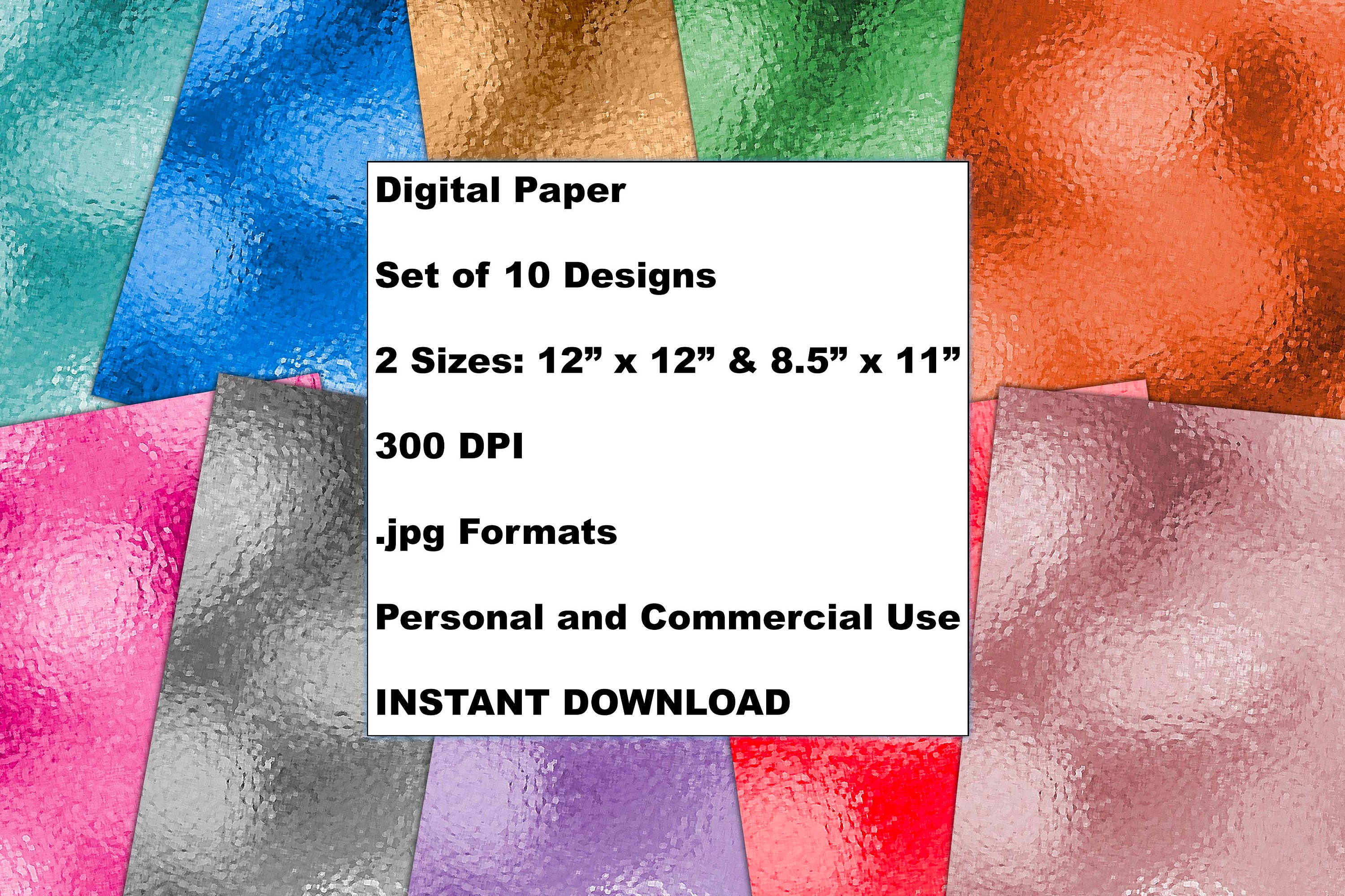 Digital Paper Foil Design Printable Paper Printable Color Foil Download ...