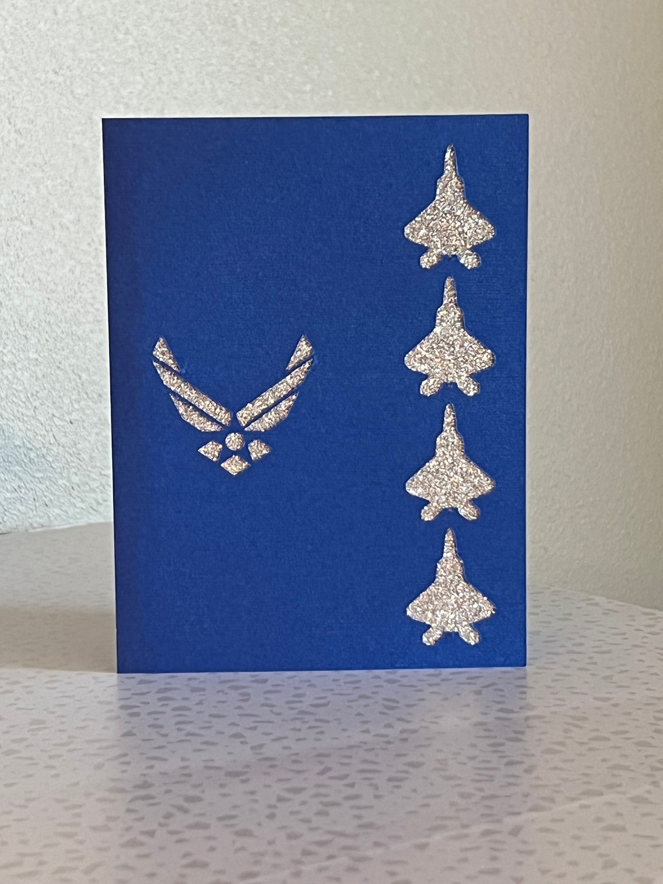 US Air Force Greeting Card (fighter Aircraft Pattern) - Etsy