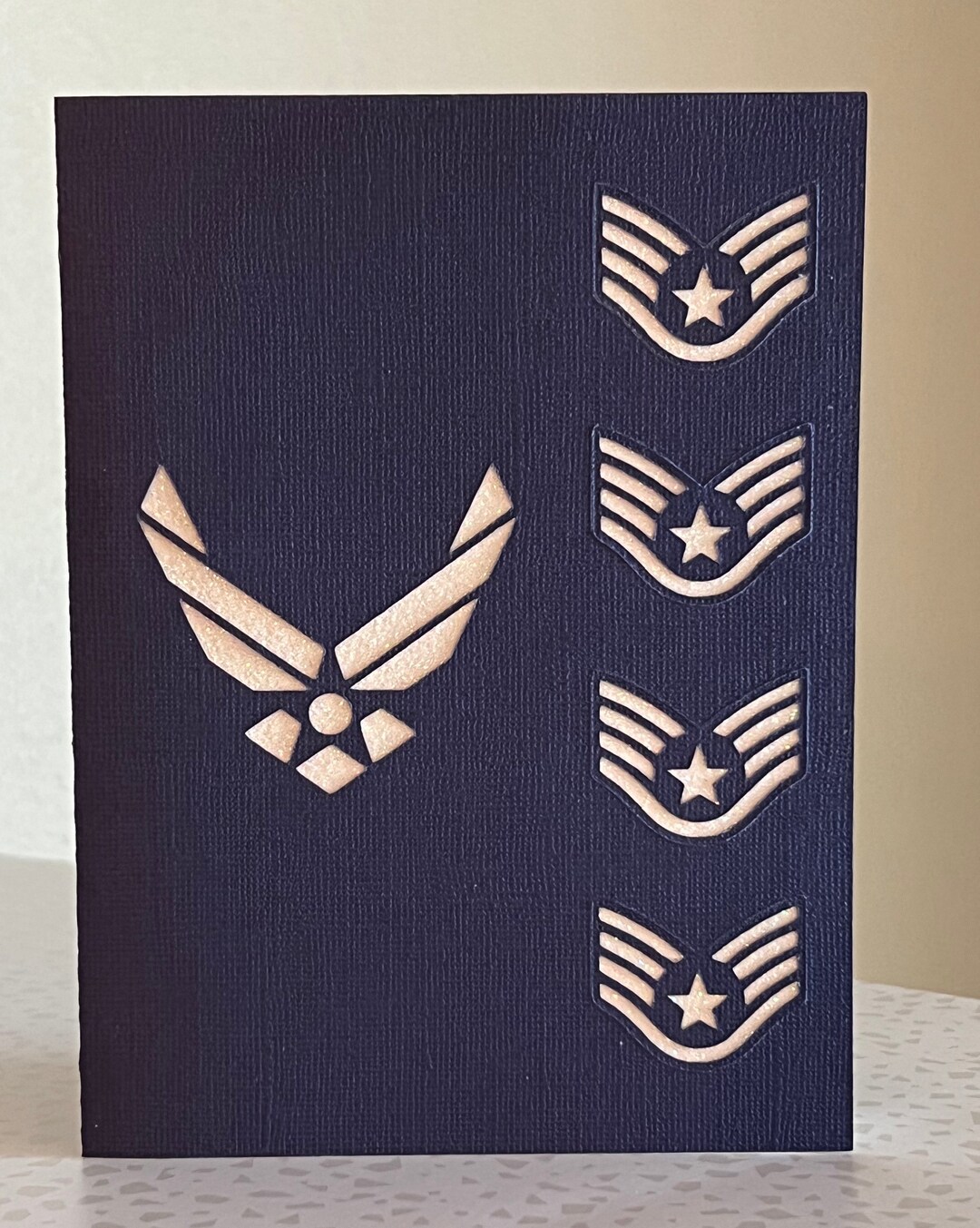 US Air Force Greeting Card (enlisted Rank Pattern) - Etsy