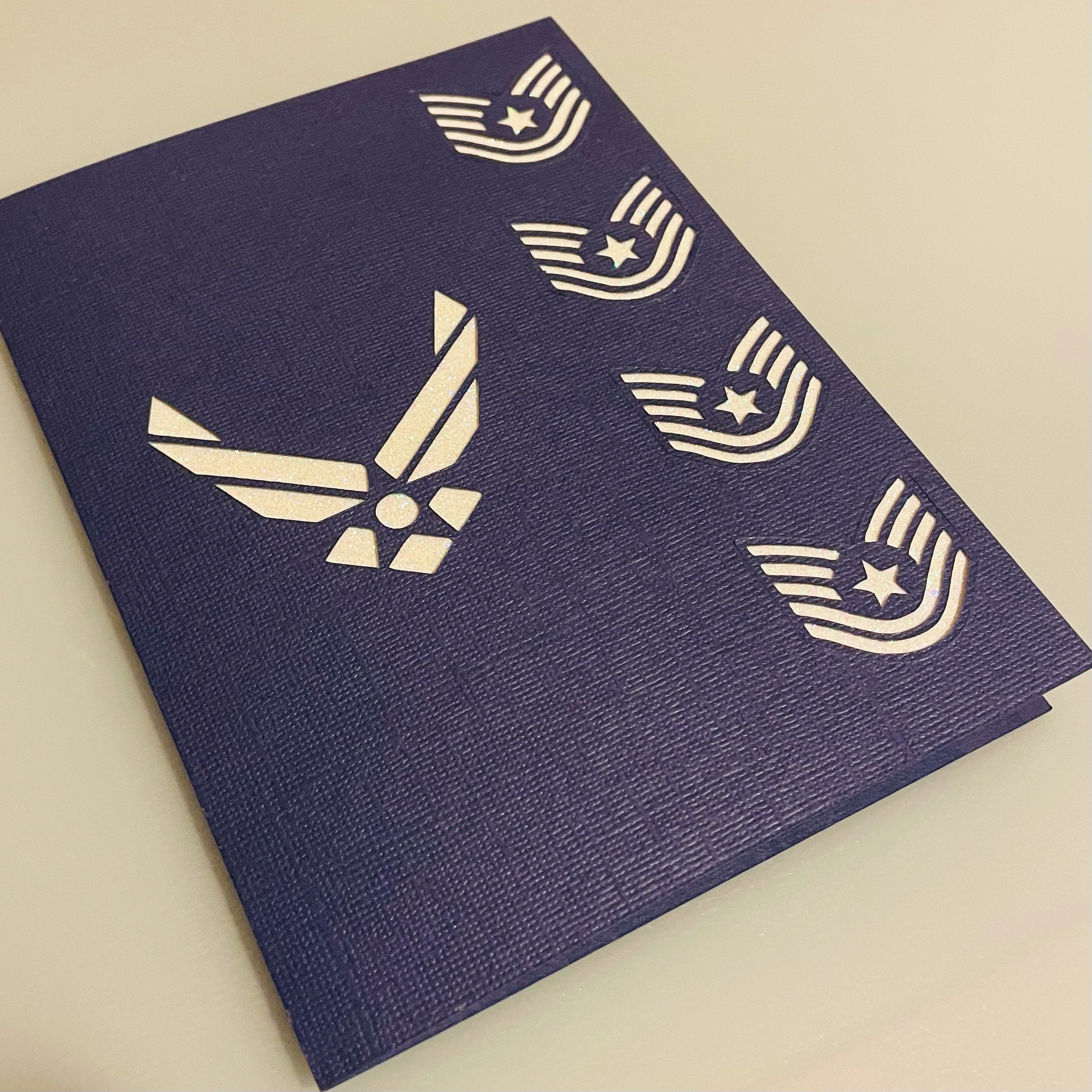 US Air Force Greeting Card (enlisted Rank Pattern) - Etsy