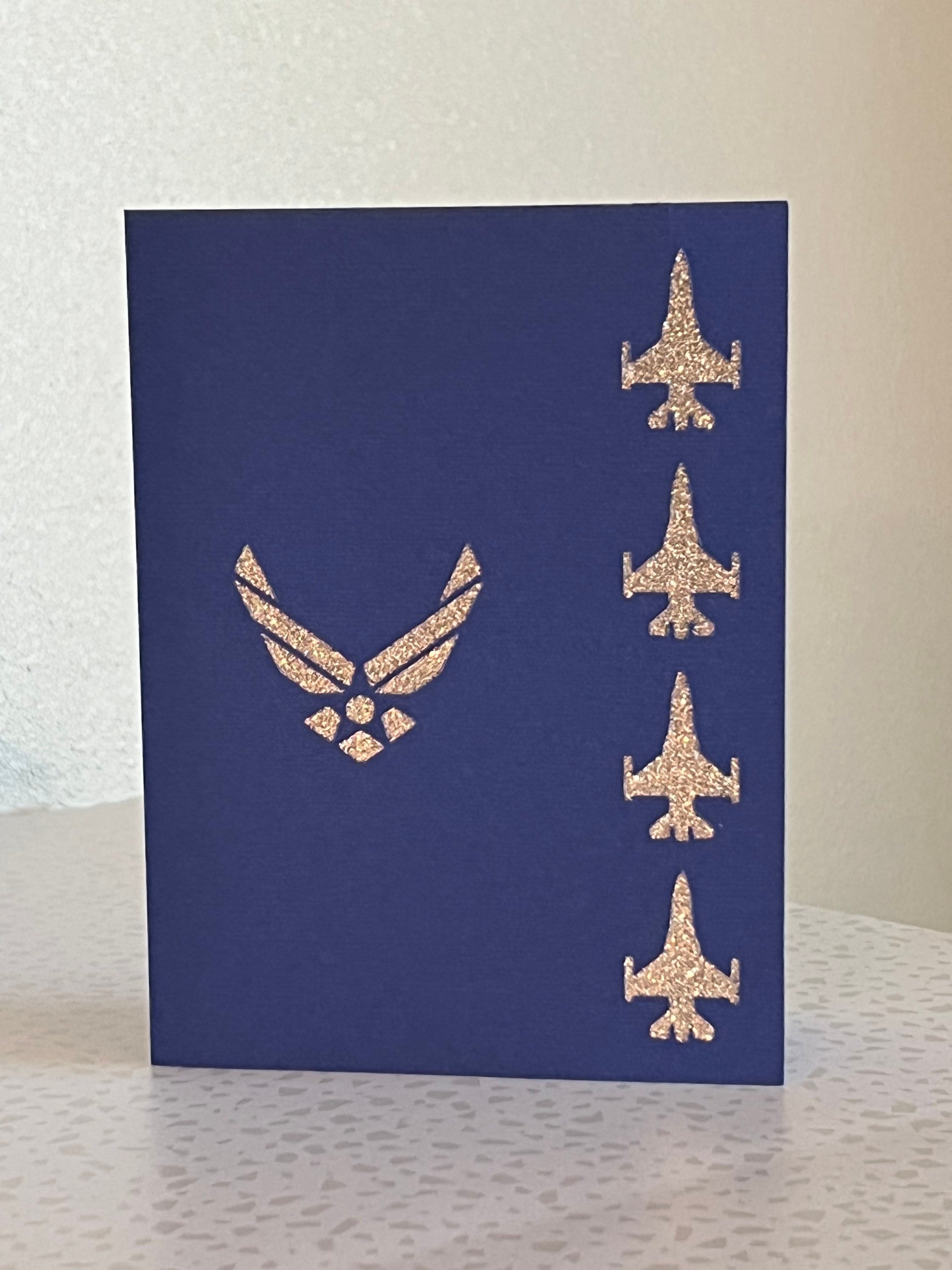 US Air Force Greeting Card (fighter Aircraft Pattern) - Etsy