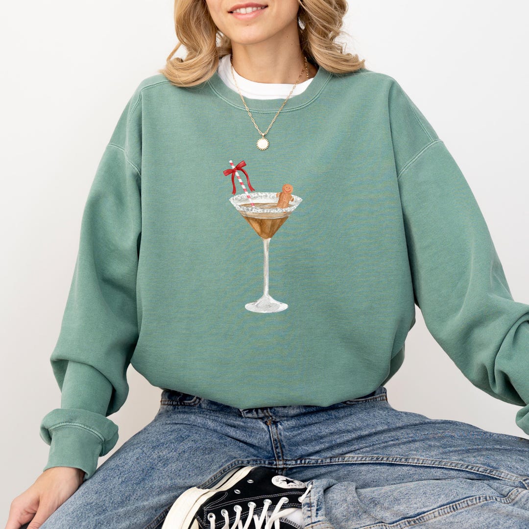 Espresso Martini Christmas Crewneck Sweater: Comfort Colors Holiday ...