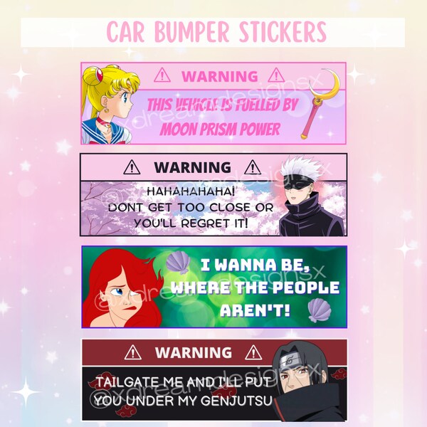 Anime Bumper Sticker - Etsy