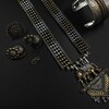 Dual Tone Beautiful Handmade Temple Style Jewellery Set Combo Oxidised ...